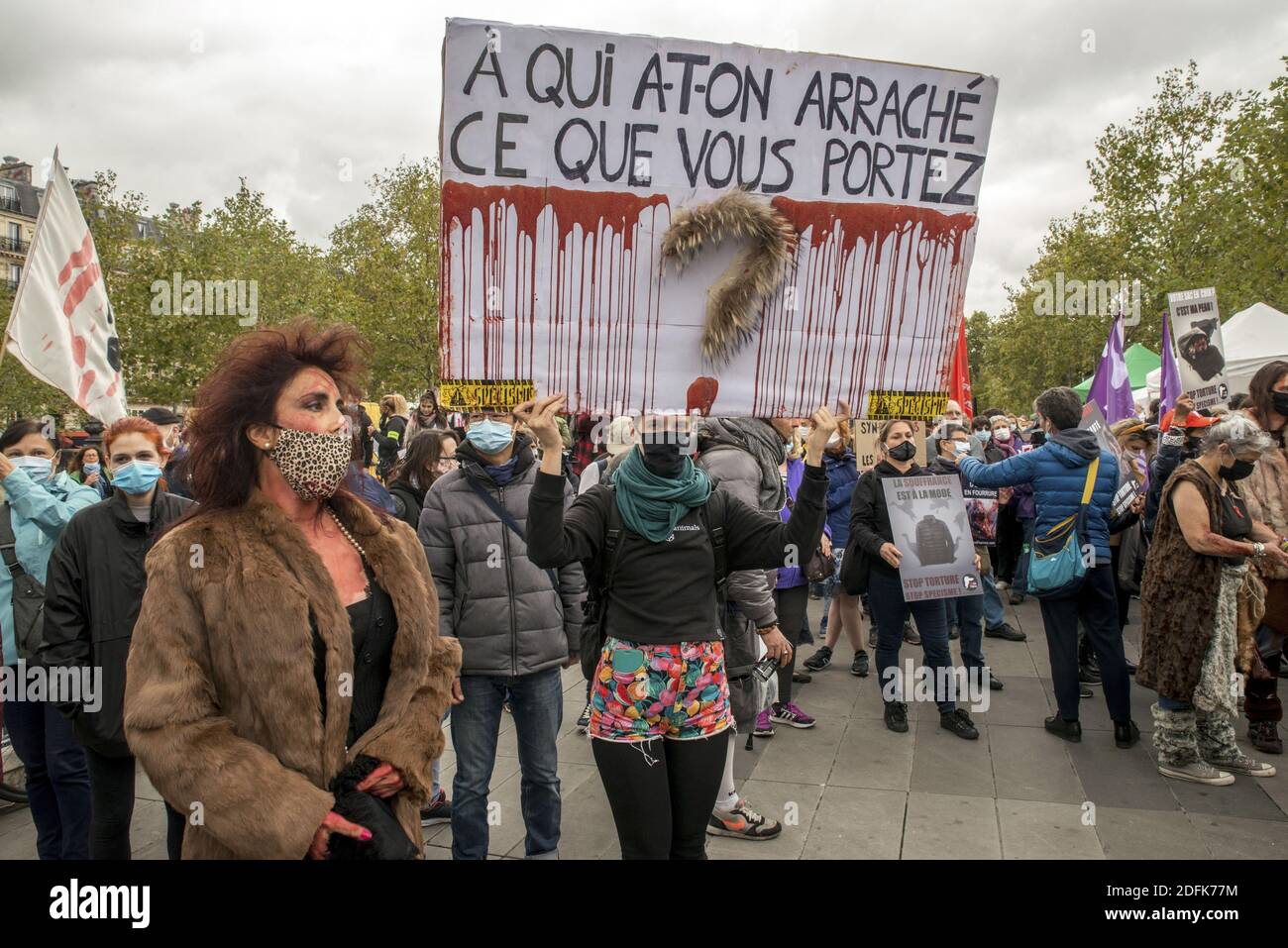 March against fur and the exploitation of animals for their skin at the ...