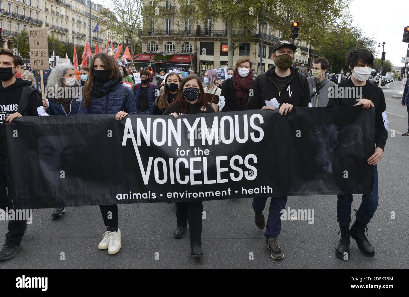 Protest against fur and the exploitation of animals for their skin at ...