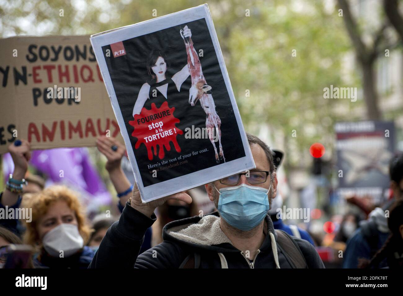 March against fur and the exploitation of animals for their skin at the ...