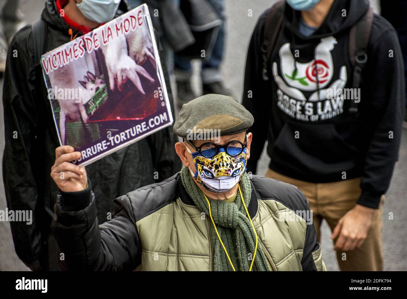 March against fur and the exploitation of animals for their skin at the ...