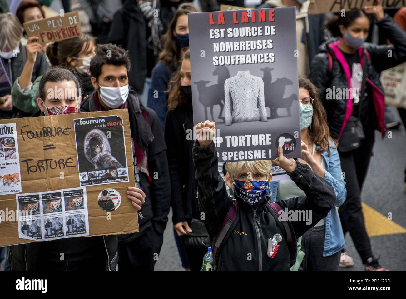 March against fur and the exploitation of animals for their skin at the ...