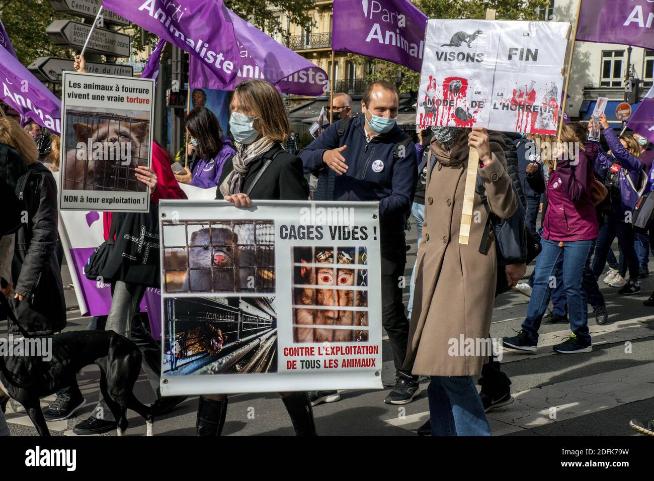 March against fur and the exploitation of animals for their skin at the ...
