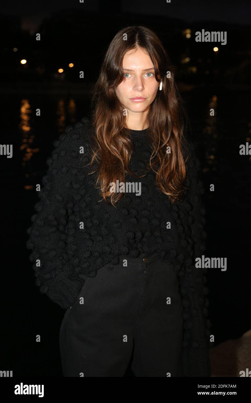 Alizee Gamberini attends Ami Alexandre Mattiussi photocall during Paris ...