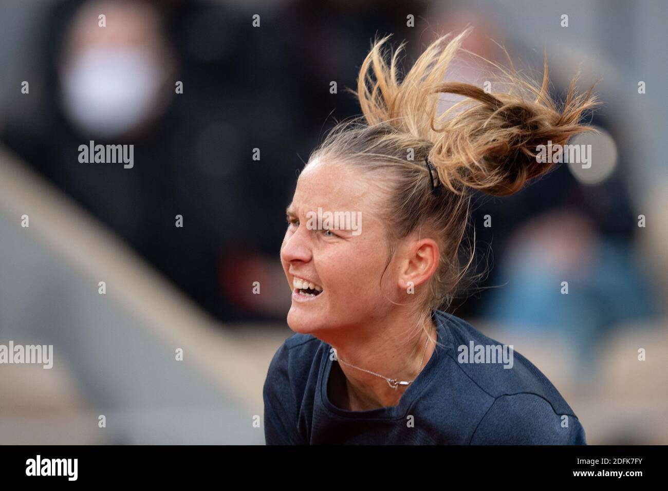 Fiona Ferro of France during the day seven of the Tennis French Open on ...