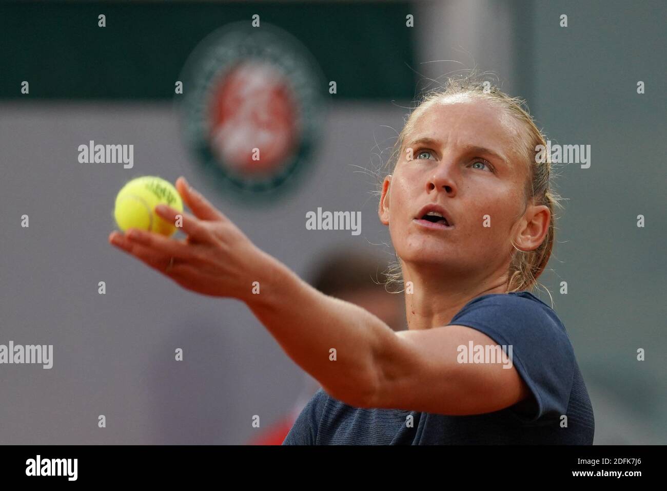 Fiona Ferro of France during the day seven of the Tennis French Open on ...