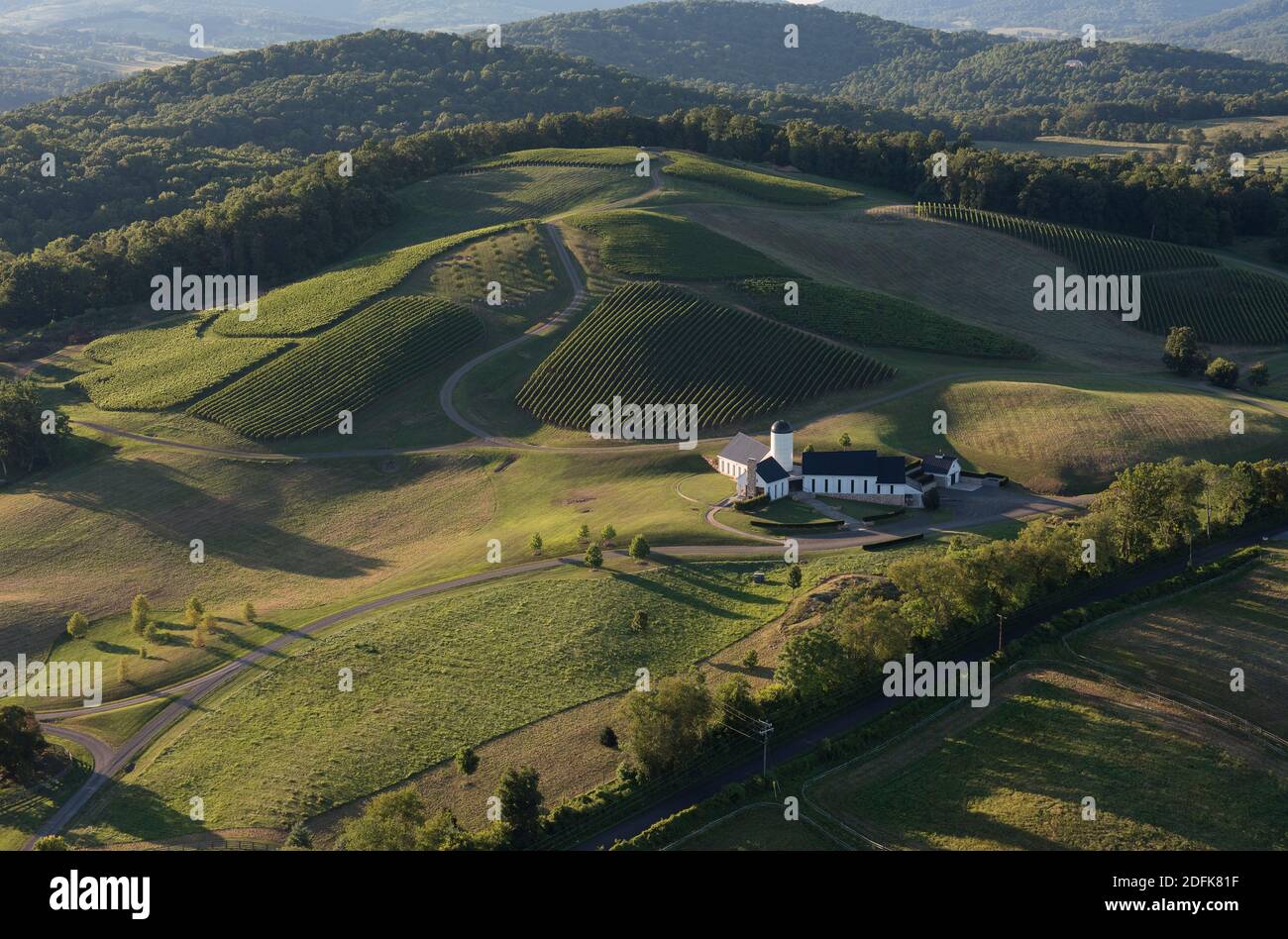 Aerial photography of RdV Winery in Delaplane, VA Stock Photo - Alamy