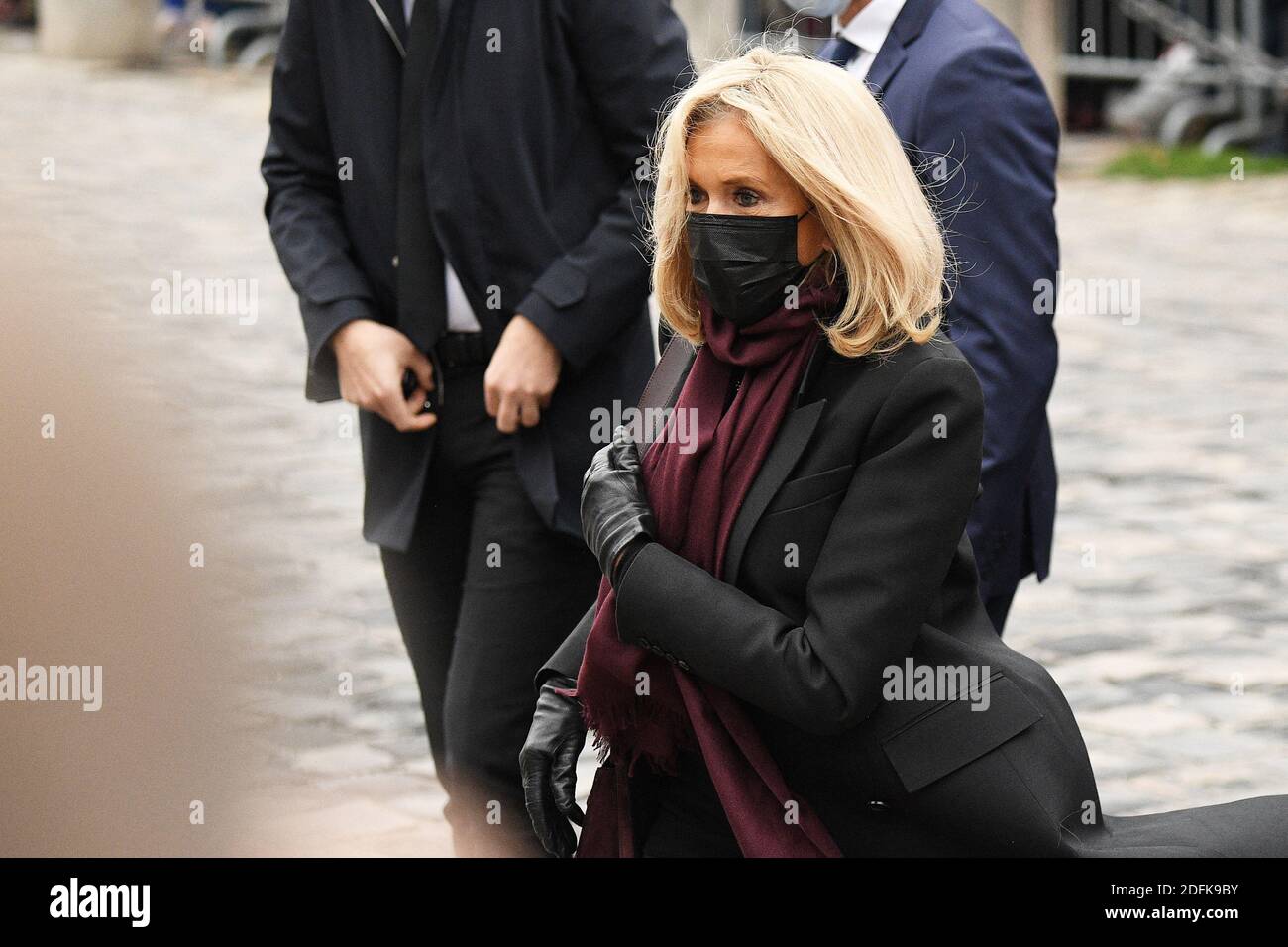 French first lady Brigitte Macron attends Juliette Greco funeral ...