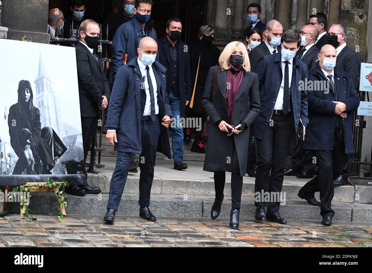 French first lady Brigitte Macron attends Juliette Greco funeral ...