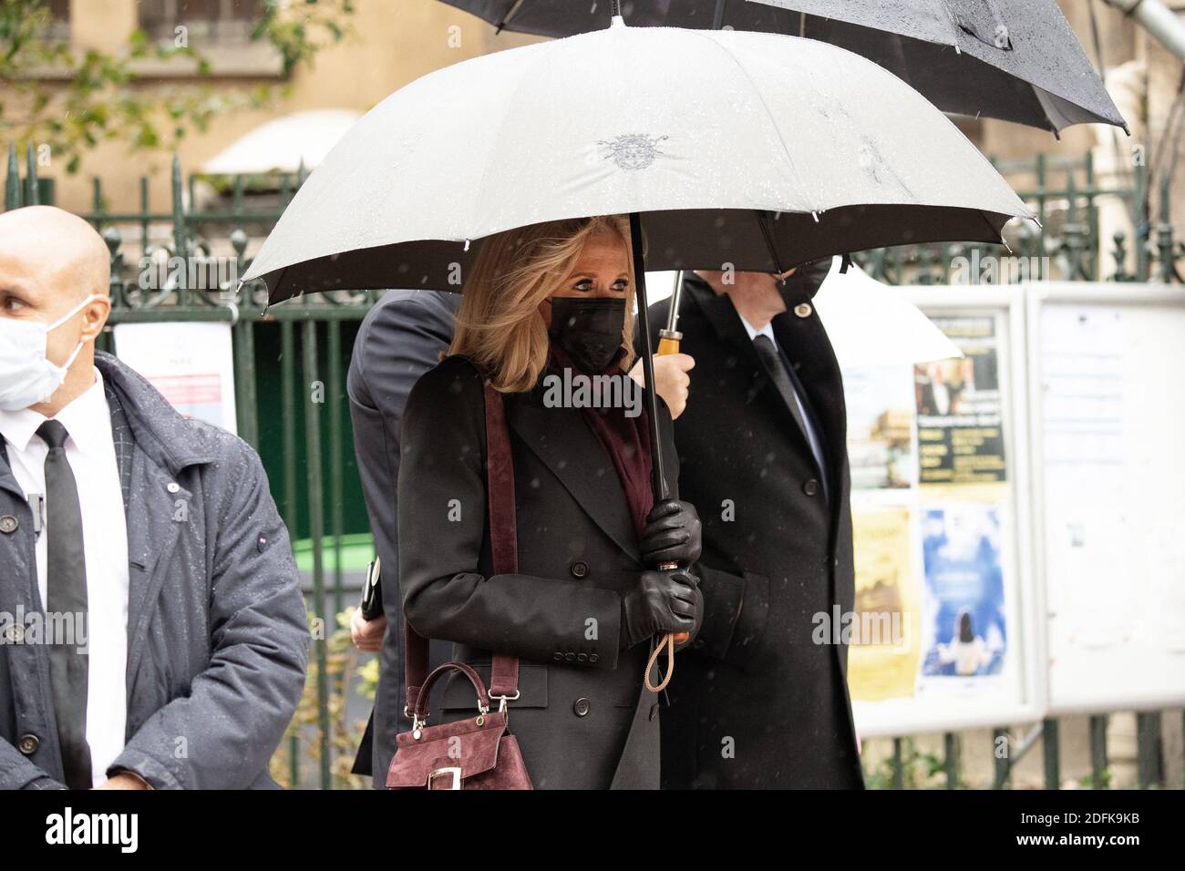 French first lady Brigitte Macron attends Juliette Greco funeral ...