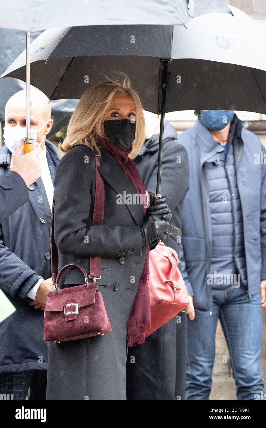 French first lady Brigitte Macron attends Juliette Greco funeral ...