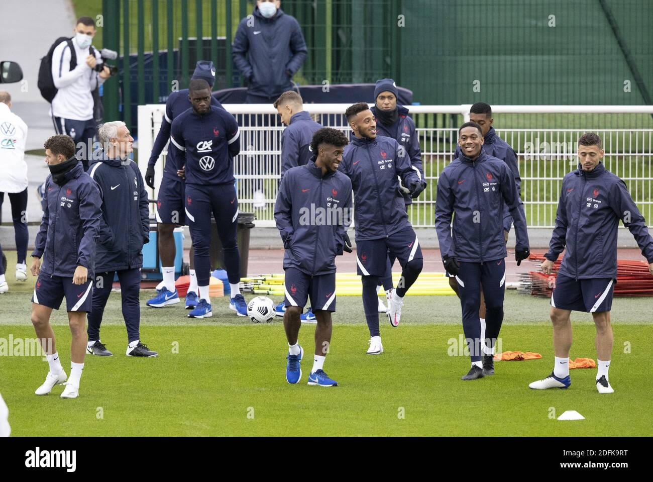 Training session of the French Football Team at the National football ...