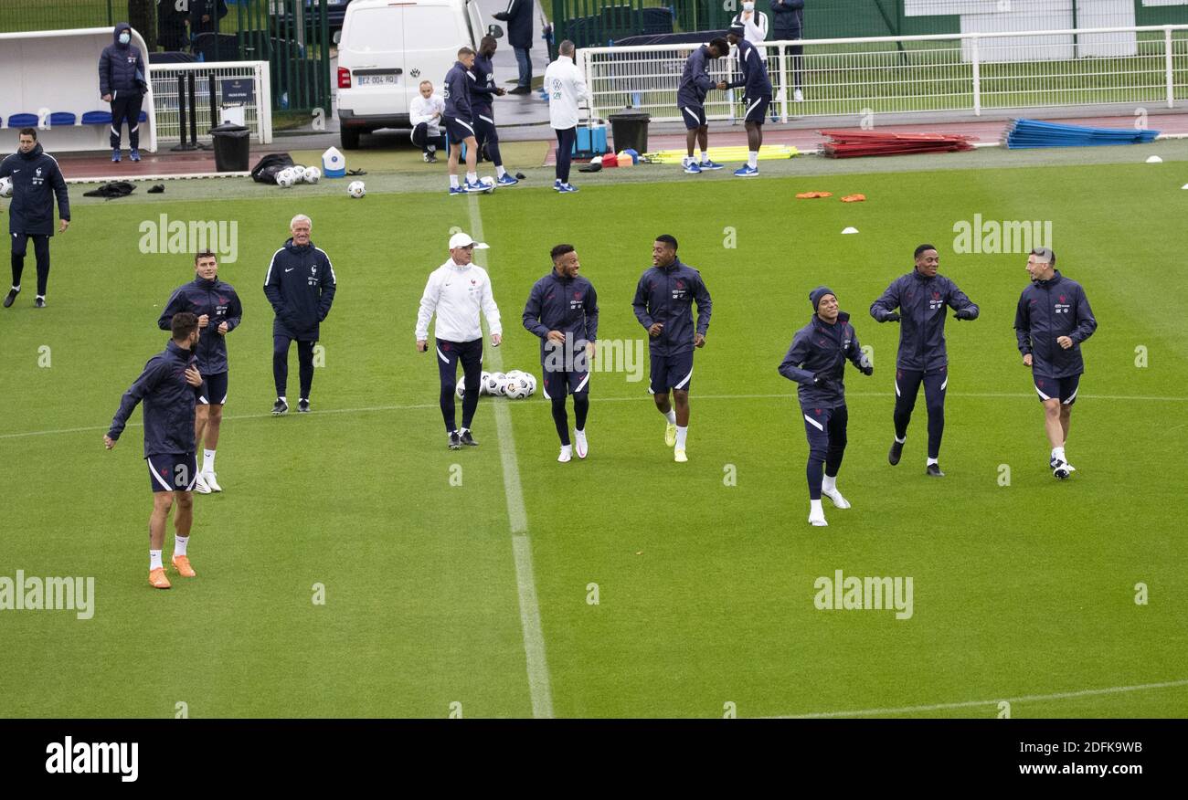 Training session of the French Football Team at the National football ...