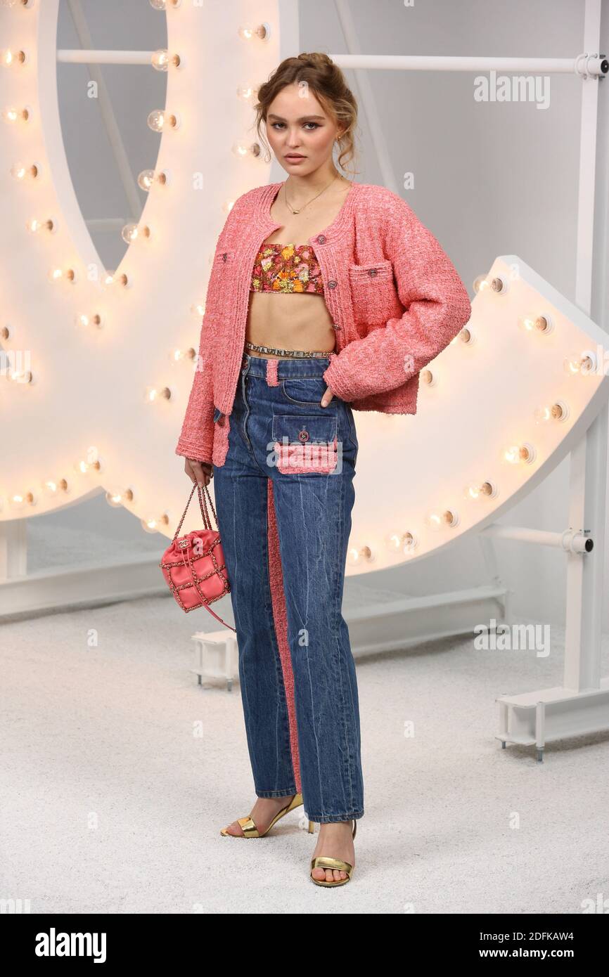 Lily-Rose Depp attends Chanel photocall during Paris Fashion Week in ...