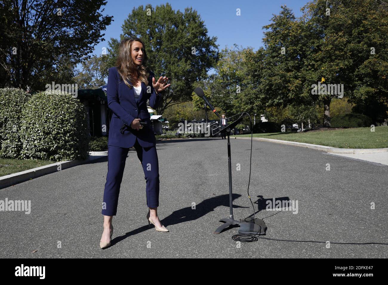 White House Director of Strategic Communications Alyssa Farah talks to ...