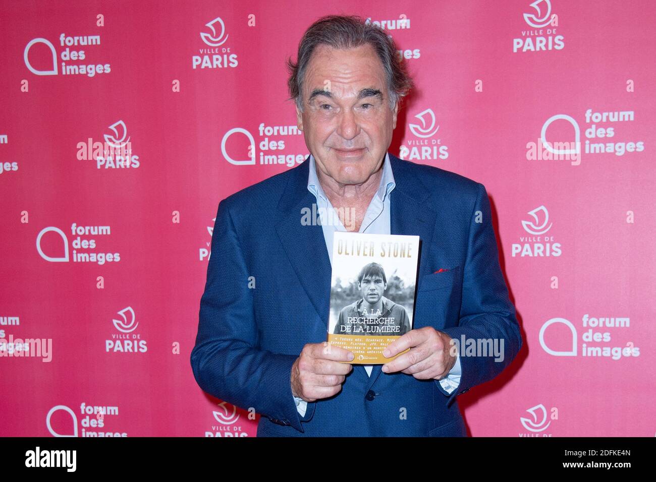 Oliver Stone attending a photocall for the launching of his book ...
