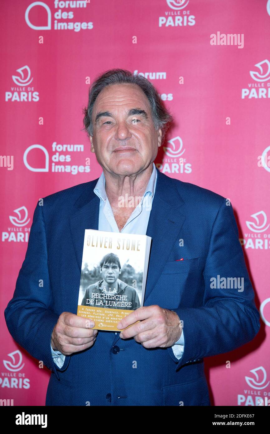 Oliver Stone attending a photocall for the launching of his book ...