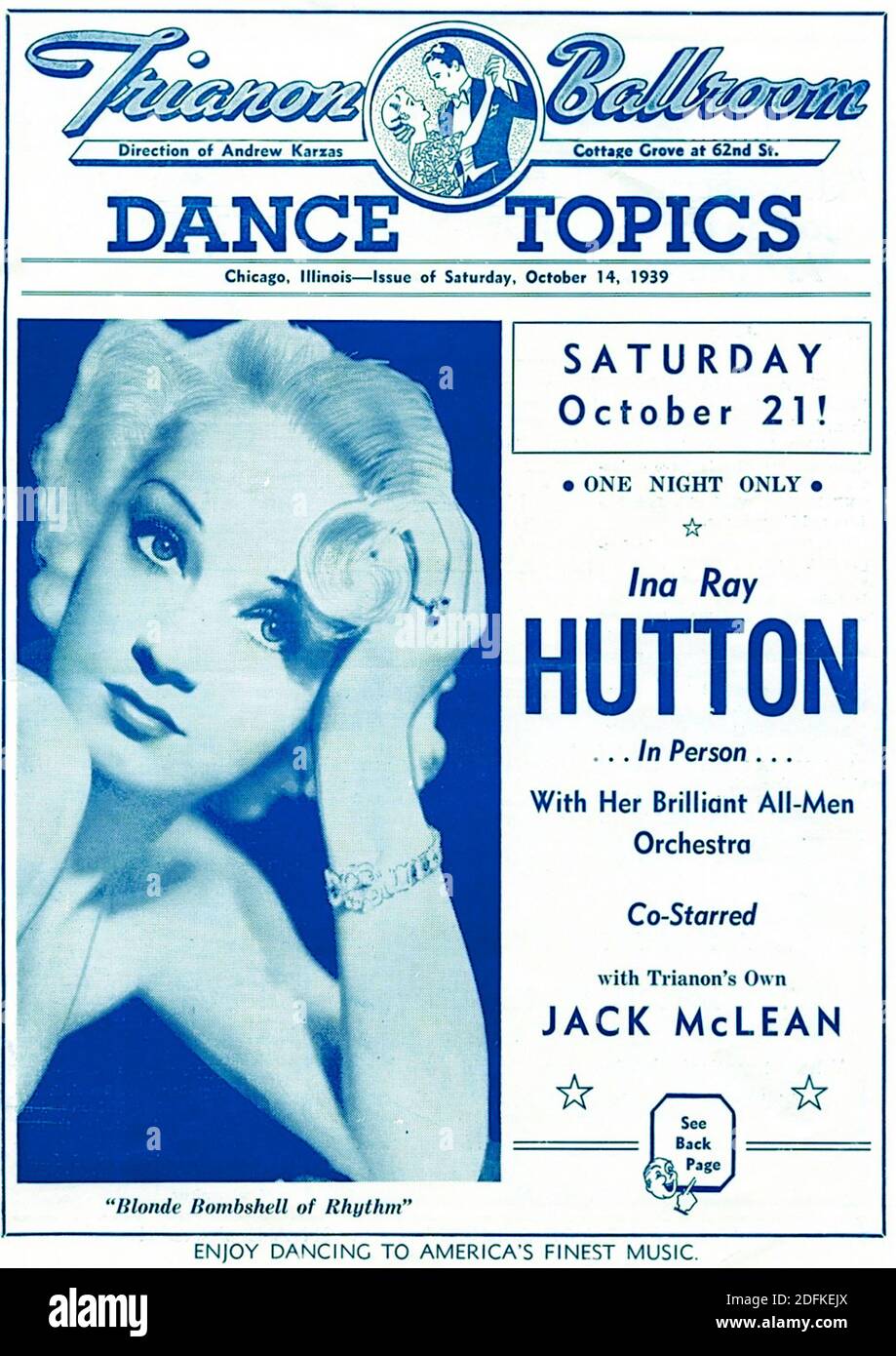 INA RAY HUTTON (1916-1984) stage name of Odessa Cowan, American jazz ...