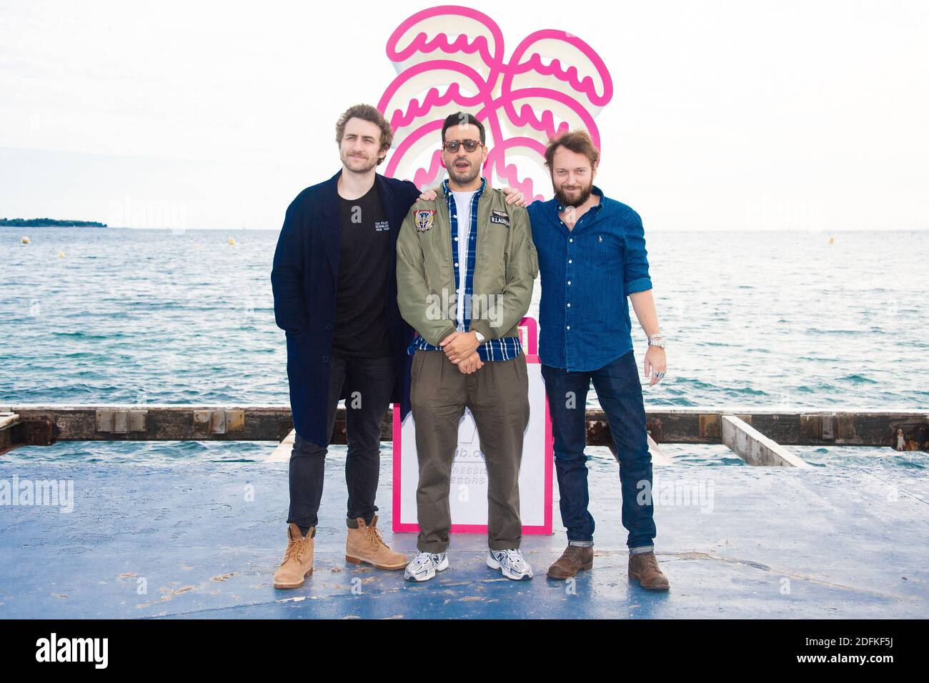 Florent Bernard, Jonathan Cohen and Jeremie Galan attend La Flamme ...