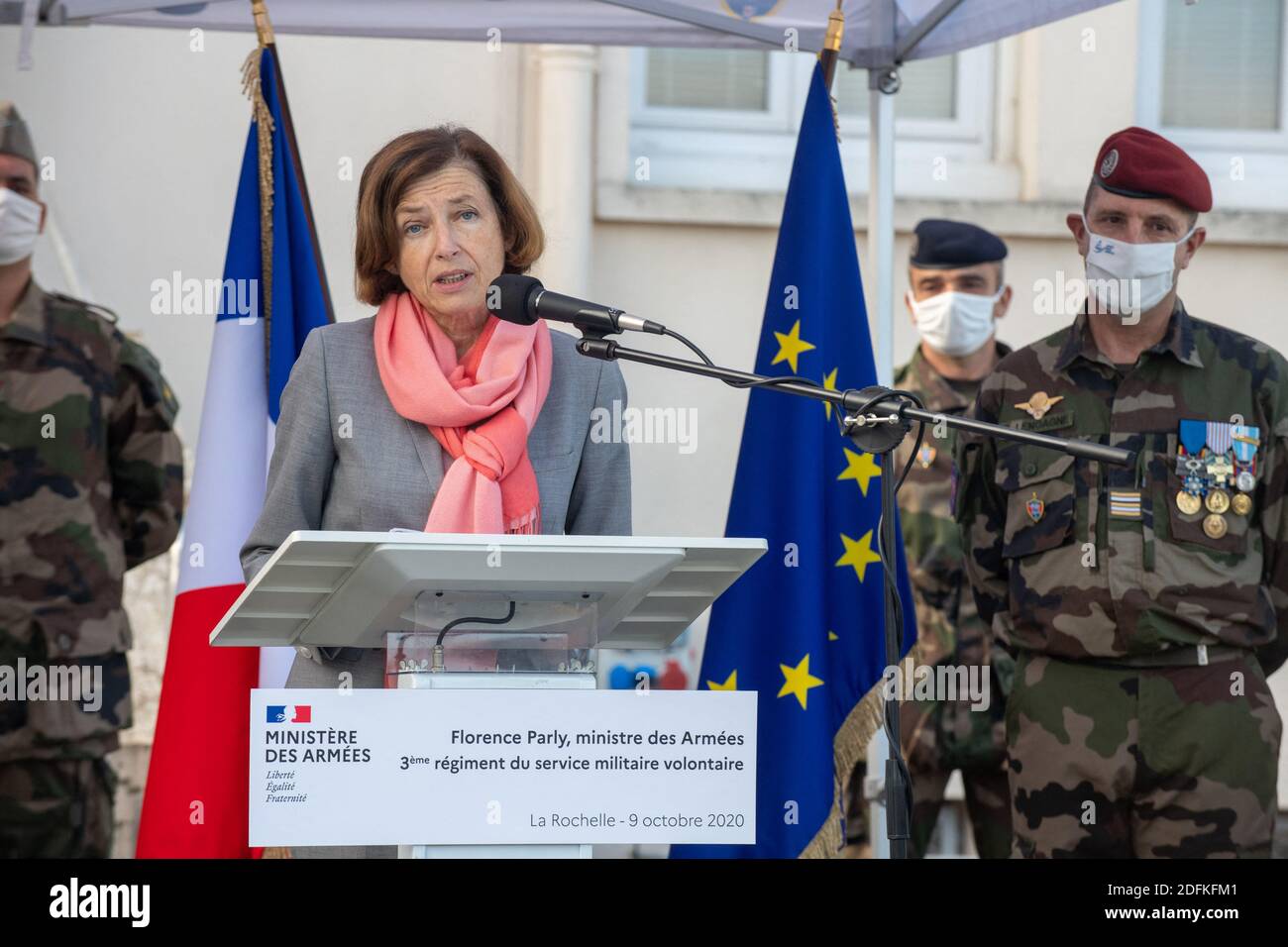 French minister of army Florence Parly meets with dozen young recruit ...