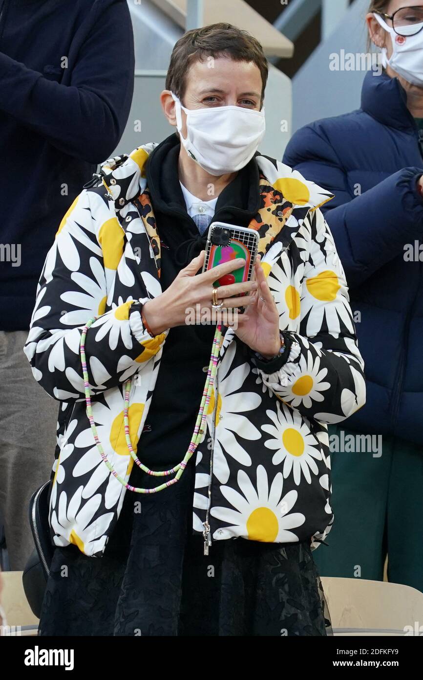 Sarah Andelman attends the 2020 French Open at Roland Garros on October ...