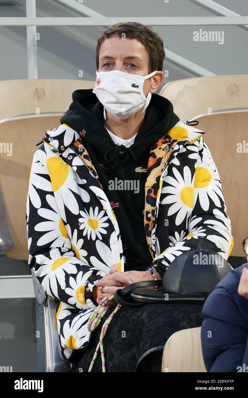 Sarah Andelman attends the 2020 French Open at Roland Garros on October ...