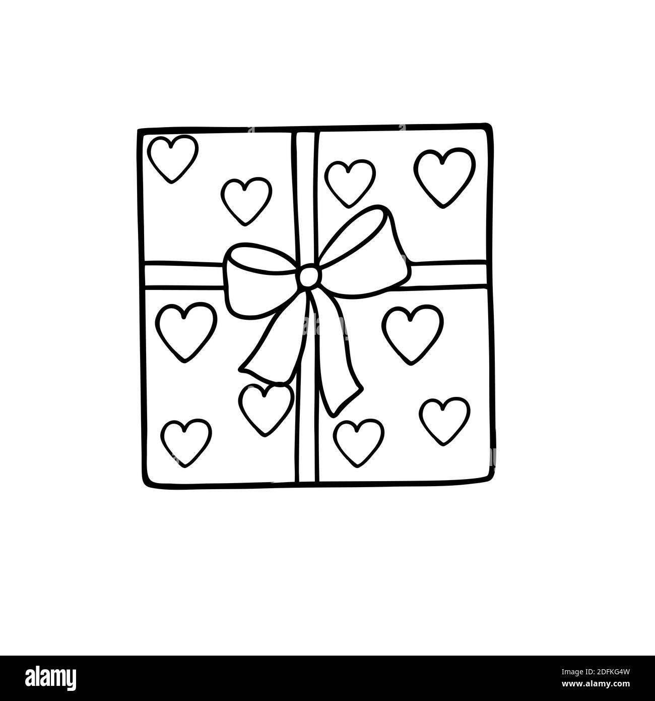 Gift box present accessories Black and White Stock Photos & Images - Alamy