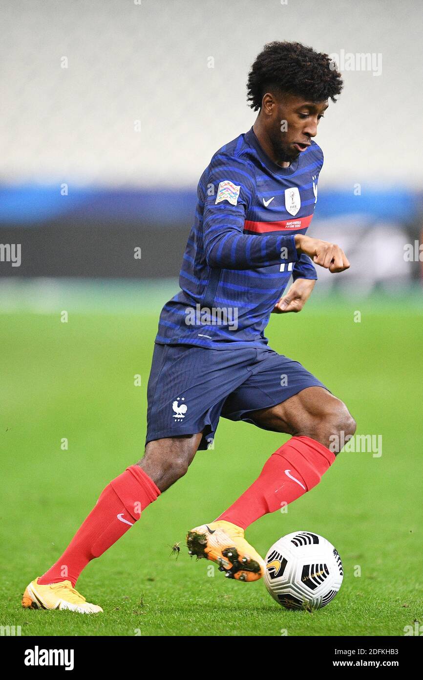 Kingsley Coman of France in action during the UEFA Nations League group ...
