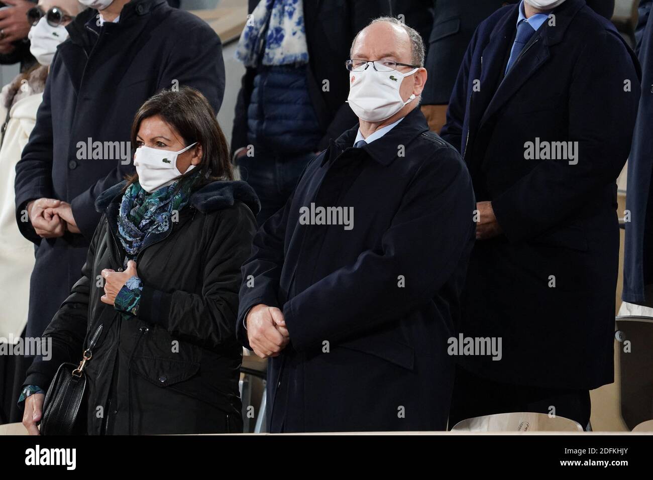 Prince Albert II of Monaco, alongside mayor of Paris Anne Hidalgo ...