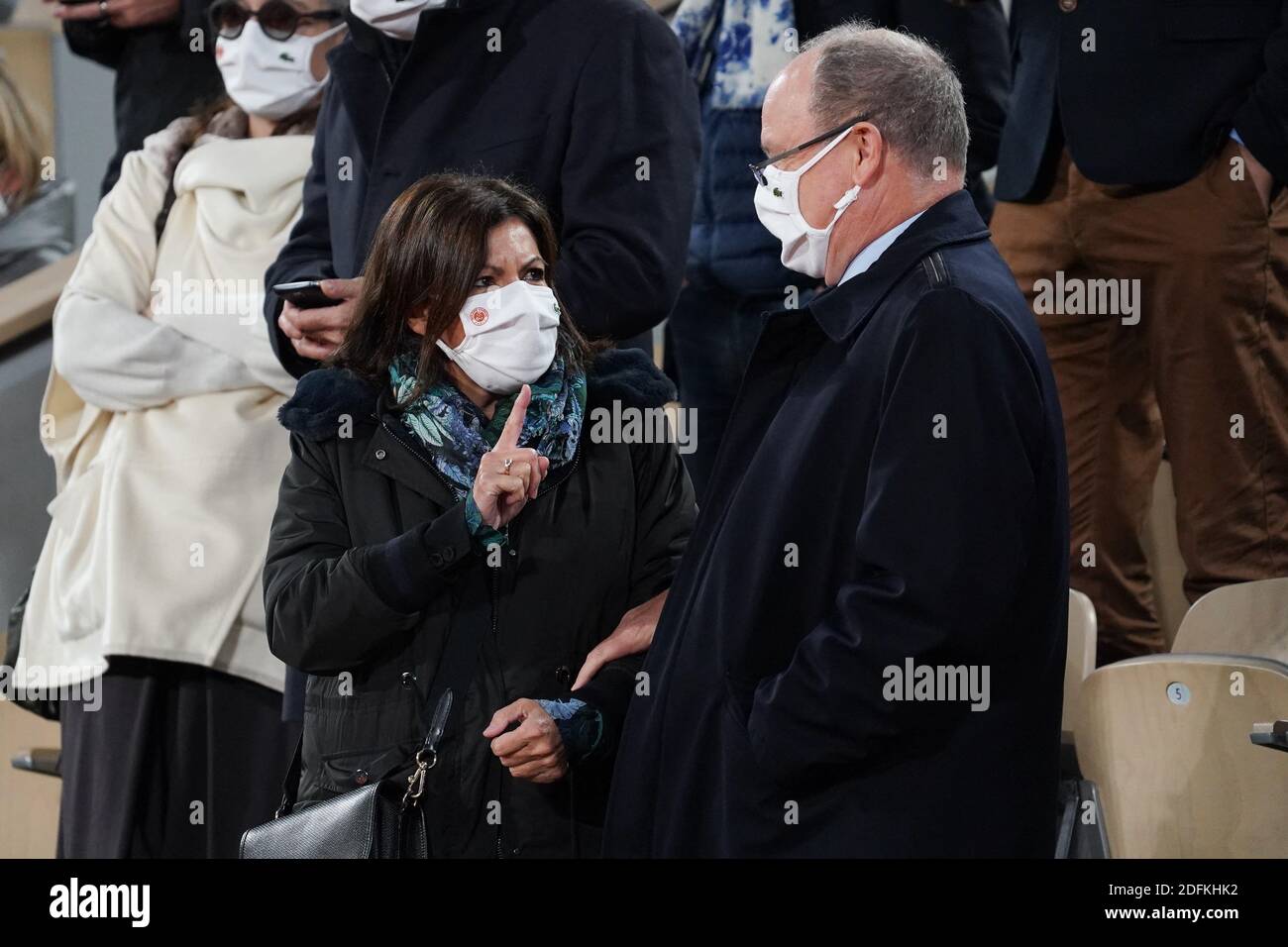 Prince Albert II of Monaco, alongside mayor of Paris Anne Hidalgo ...
