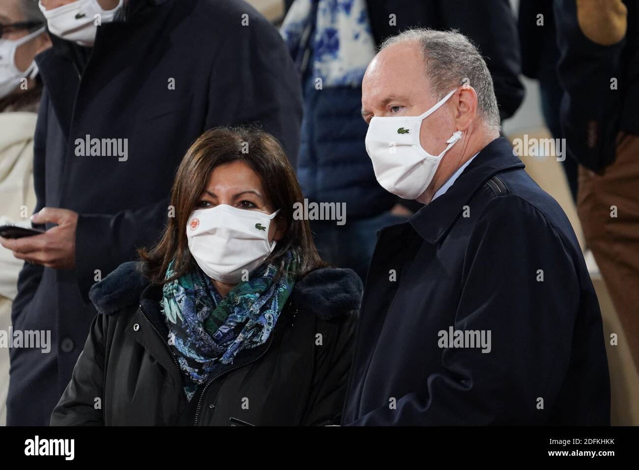 Prince Albert II of Monaco, alongside mayor of Paris Anne Hidalgo ...