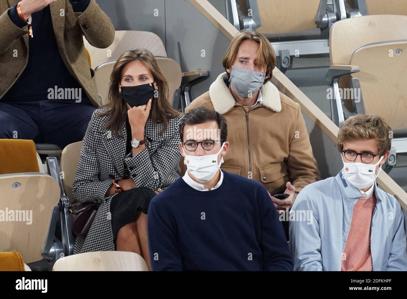 Ophelie Meunier and her husband Mathieu Vergne attends the French Open ...