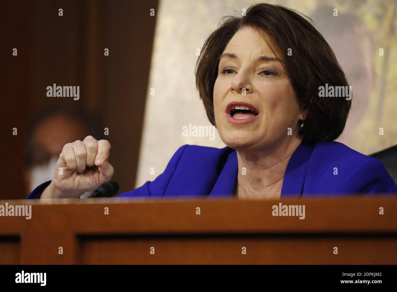 Democratic Senator from Minnesota Amy Klobuchar speaks as Supreme Court ...