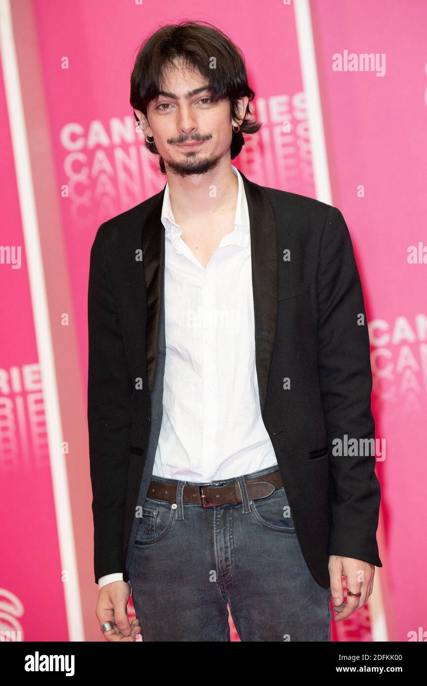 Theo Fernandez arrives on the pink carpet during the 3rd Canneseries ...