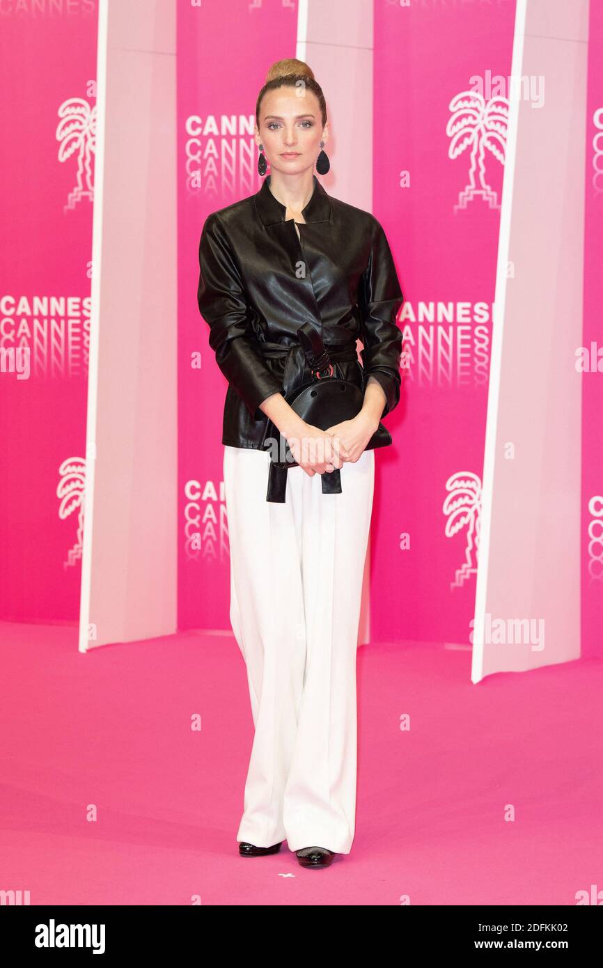 Stephanie Crayencour arrives on the pink carpet during the 3rd ...
