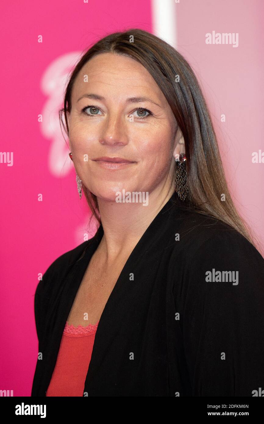 Marianne Sand poses on the pink carpet during the 3rd Canneseries ...