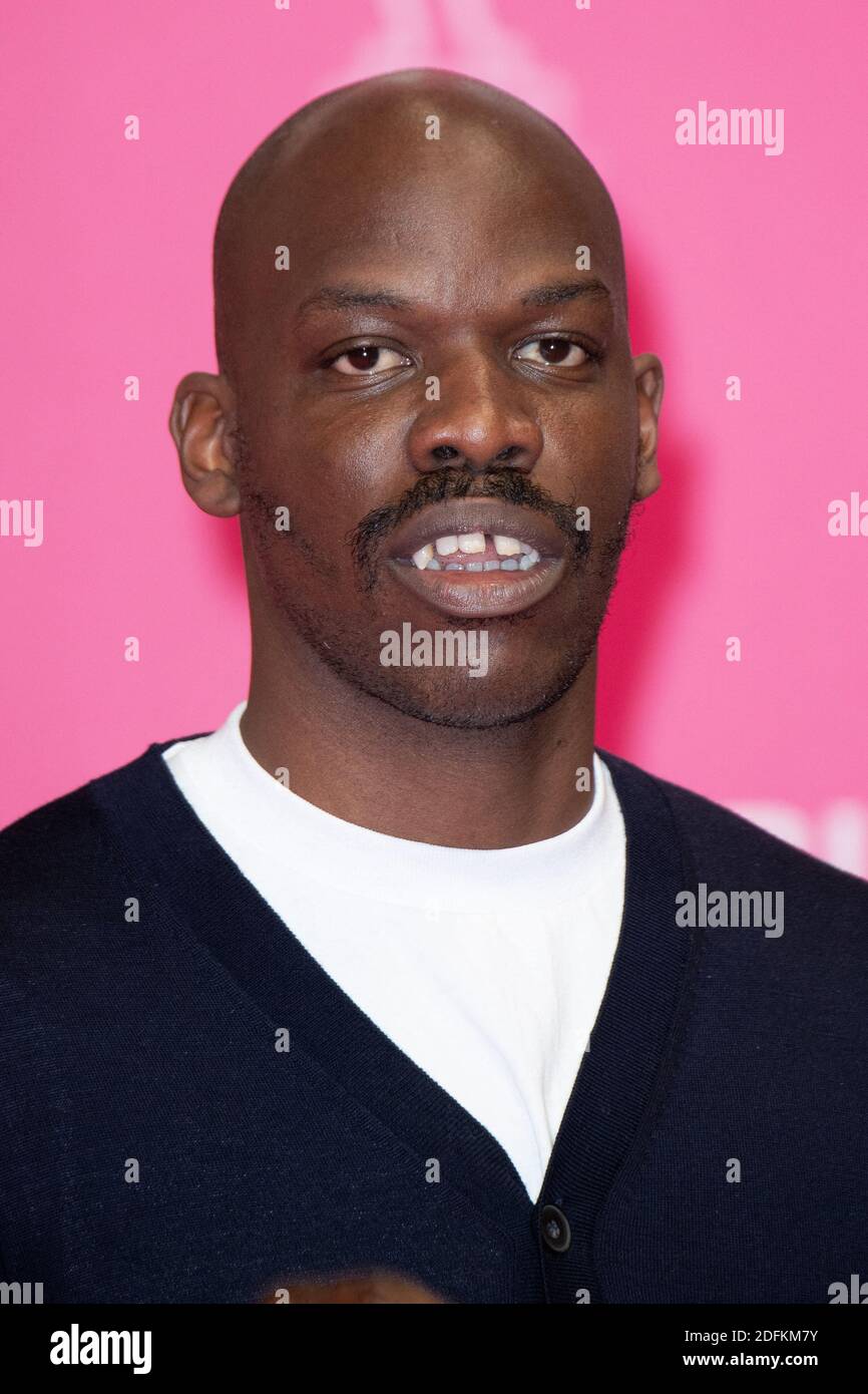 Jean-Pascal Zadi poses on the pink carpet during the 3rd Canneseries ...