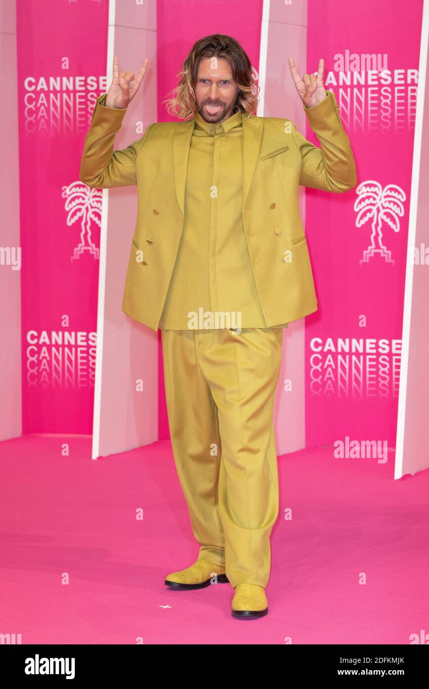 Stephen Di Tordo poses on the pink carpet during the 3rd Canneseries ...