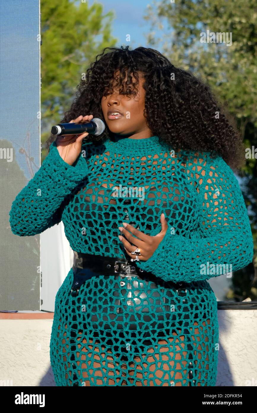Yseult, French singer, performing at the Opening Ceremony of the 35th ...