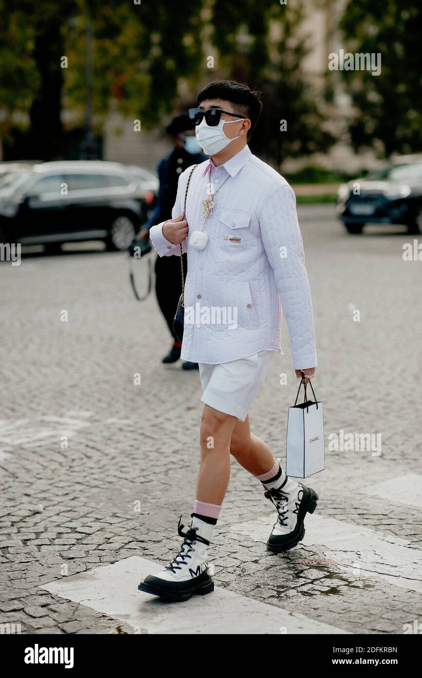 Street style, Declan Chan arriving at Chanel Spring Summer 2021 show ...