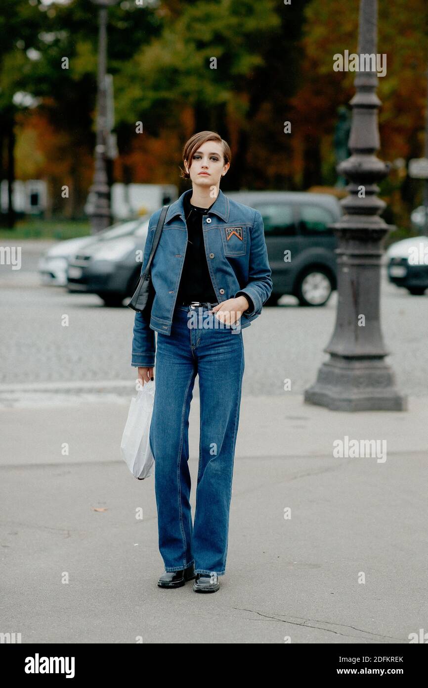 Street style, model Kim Schell after Chanel Spring Summer 2021 show ...
