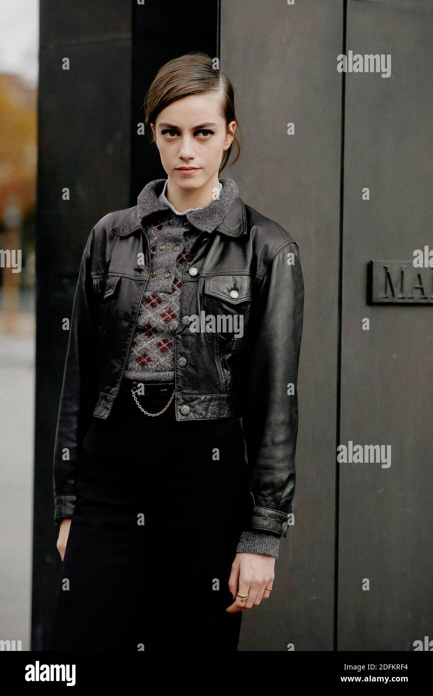 Street style, model Clea Beuret after Chanel Spring Summer 2021 show ...