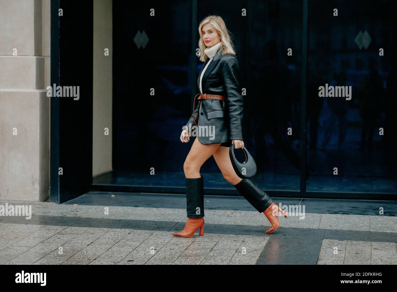 Street style, Xenia Adonts arriving at Miu Miu Spring Summer 2021 lunch ...