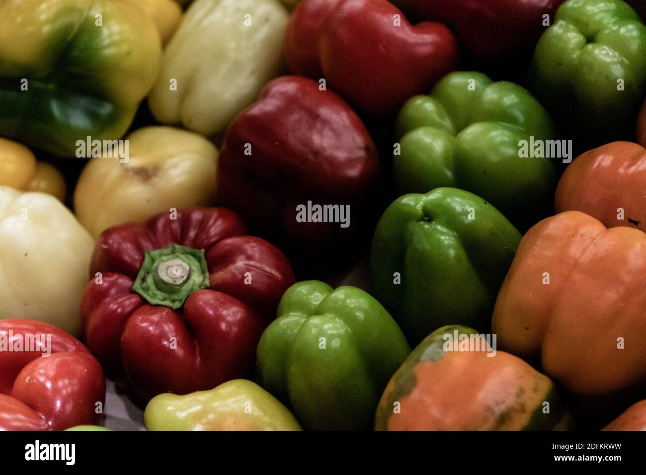 Boxes of fruits and vegetables prepared at the Marche International ...