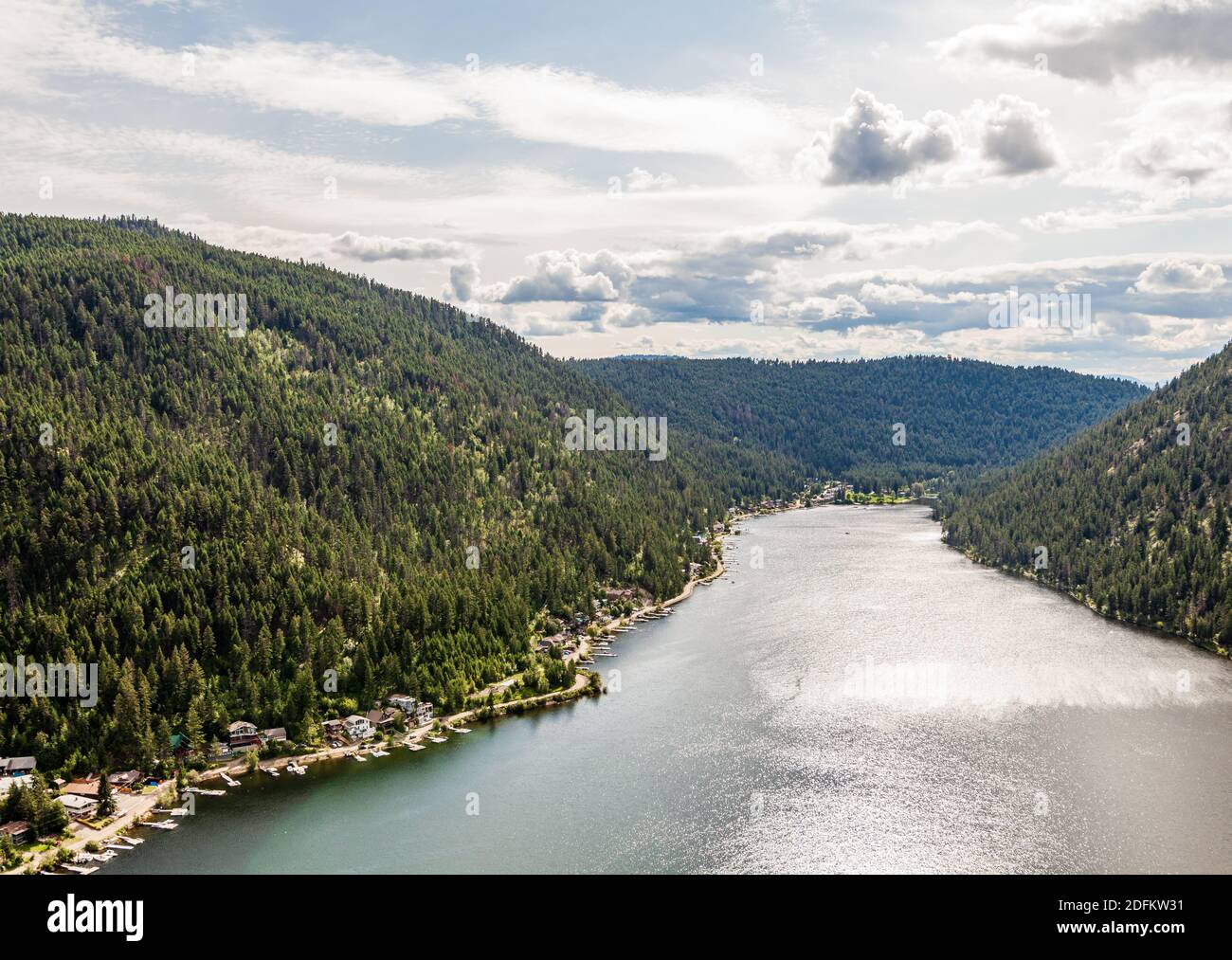 KAMLOOPS, CANADA - JULY 08, 2020: Paul Lake Summer time with green ...