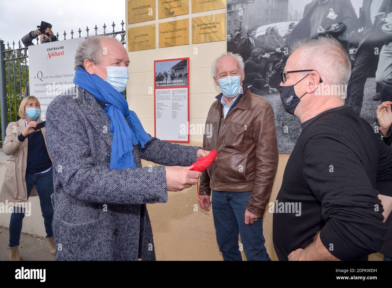 Luc Dardenne, Jean Pierre Dardenne attending the re-enactment of the ...