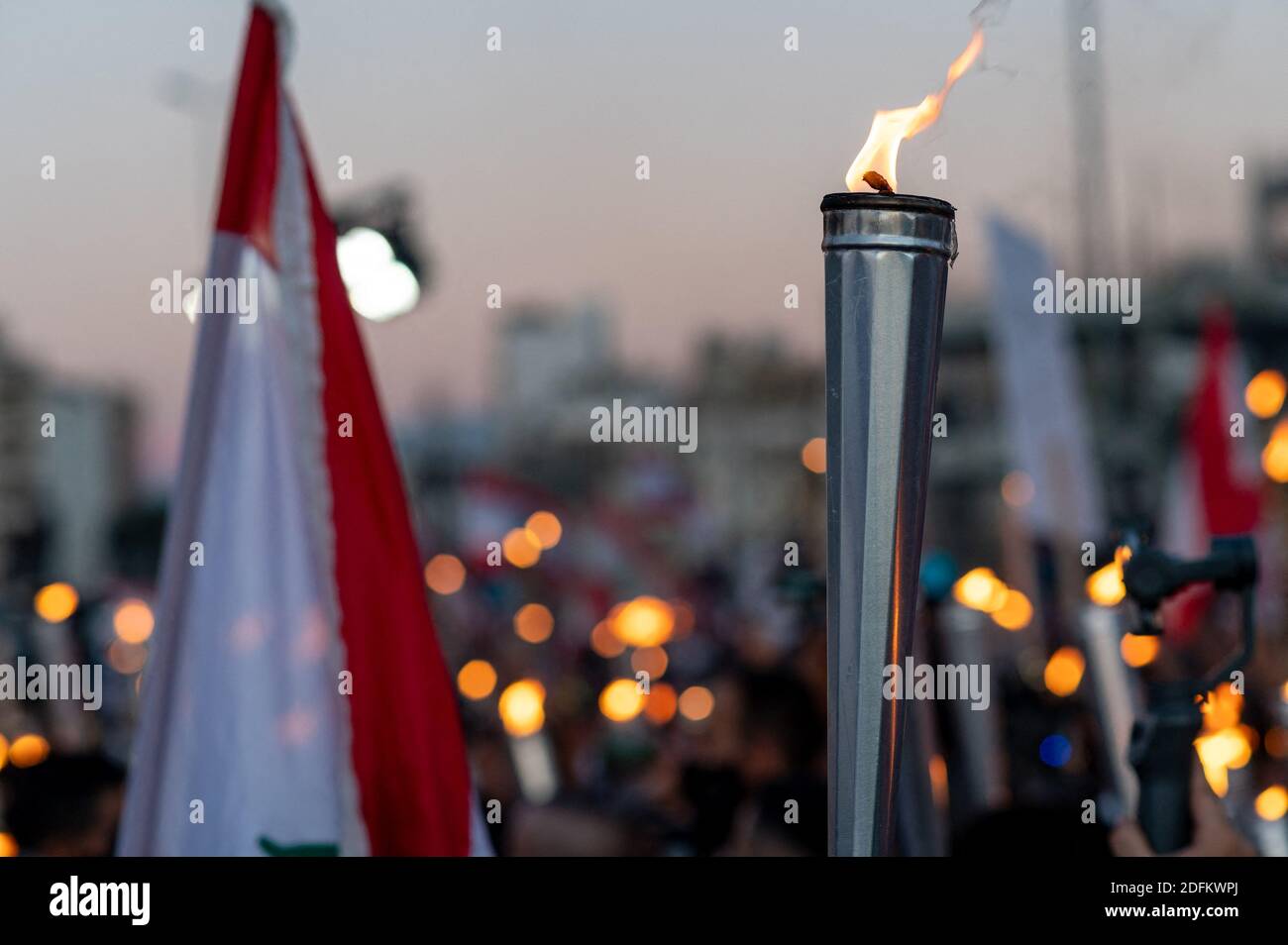 Lebanese demonstrate as they mark the first anniversary of the « 17 ...