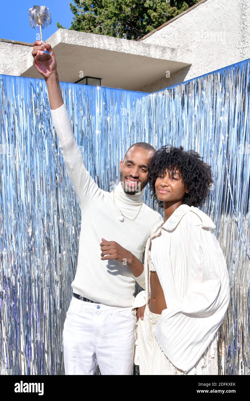 The winner of 'Chloé Prize', French Designer Marvin M'Toumo, during the award ceremony of the ...