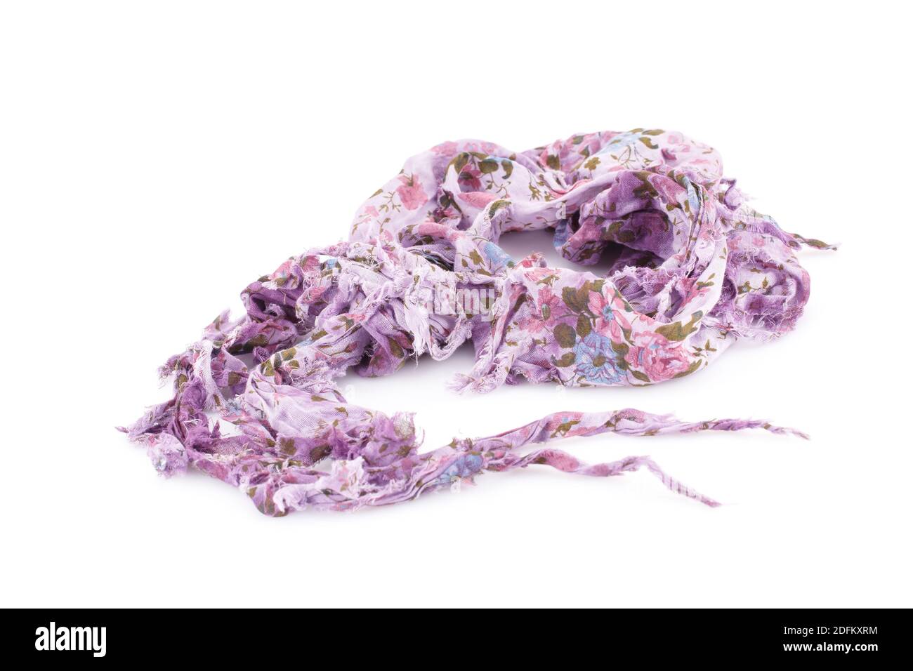 Colorful scarf isolated on white background Stock Photo - Alamy