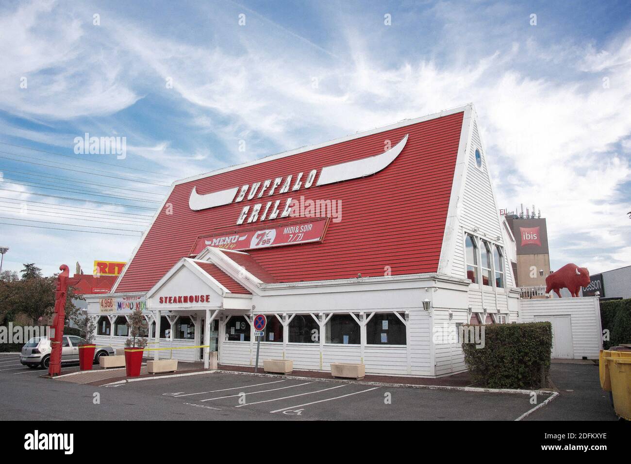 A shop sign of BUFFALO GRILL, on October 19, 2020 in Creteil, France ...