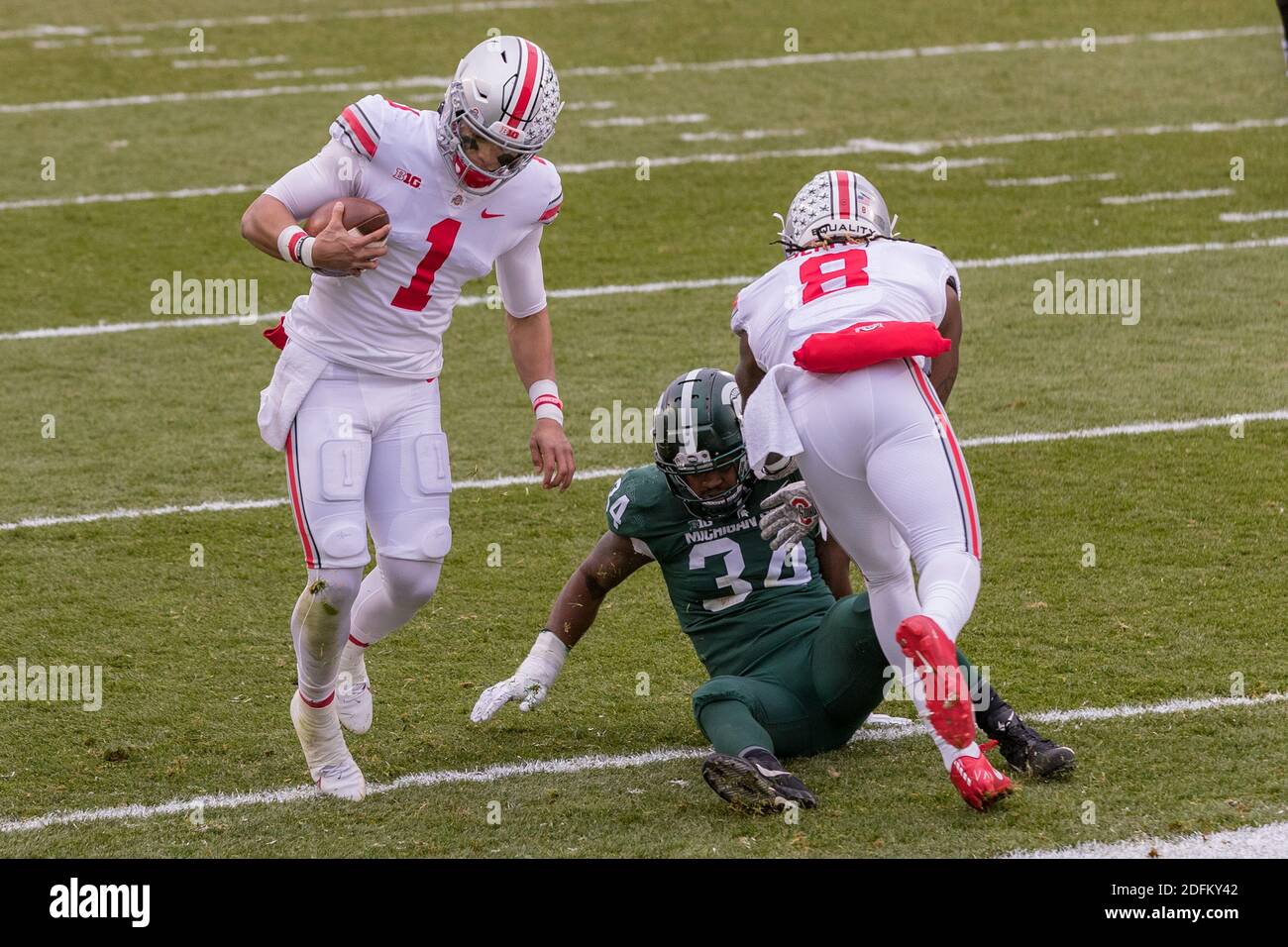 Justin fields east lansing 2020 hi-res stock photography and images - Alamy